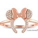 1.00ct Mouse Headband Ring,mickey Mouse & Minnie Mouse Engagement Ring ...