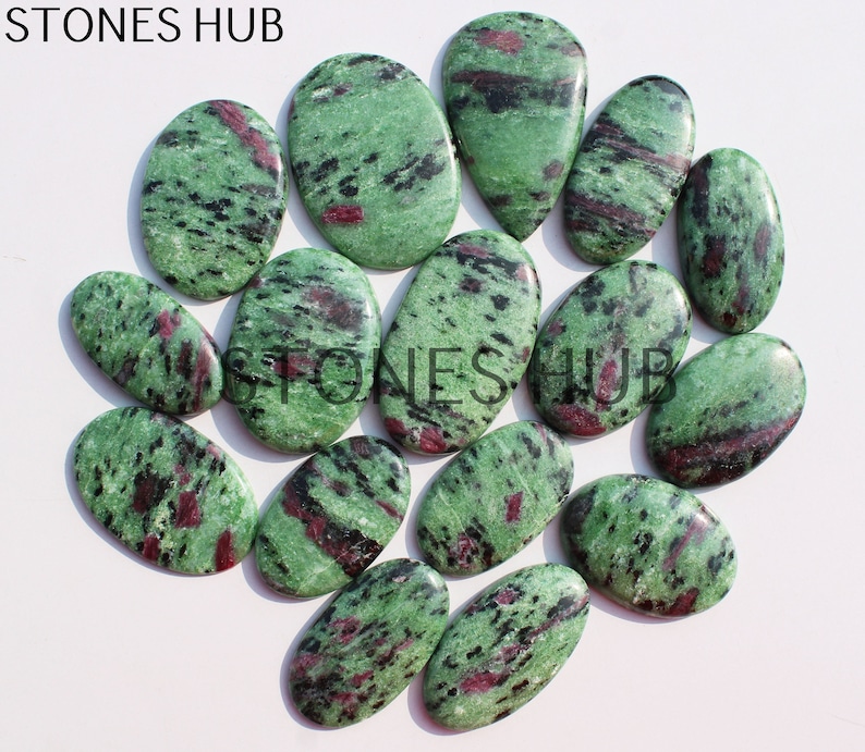 Natural Ruby Zoisite Loose Cabochons Lot, Multi Shape Cabochones for ...