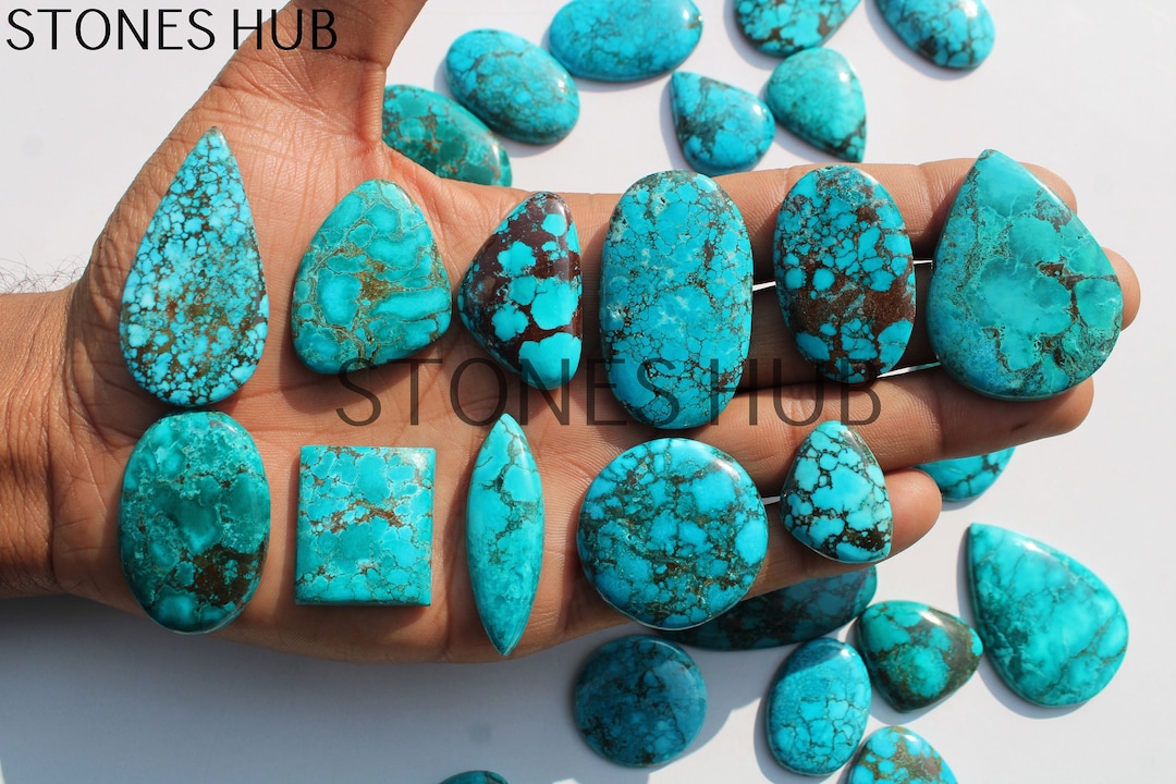 Turquoise Loose Cabochons Lots, Lab Created Cabochons for Jewellery ...