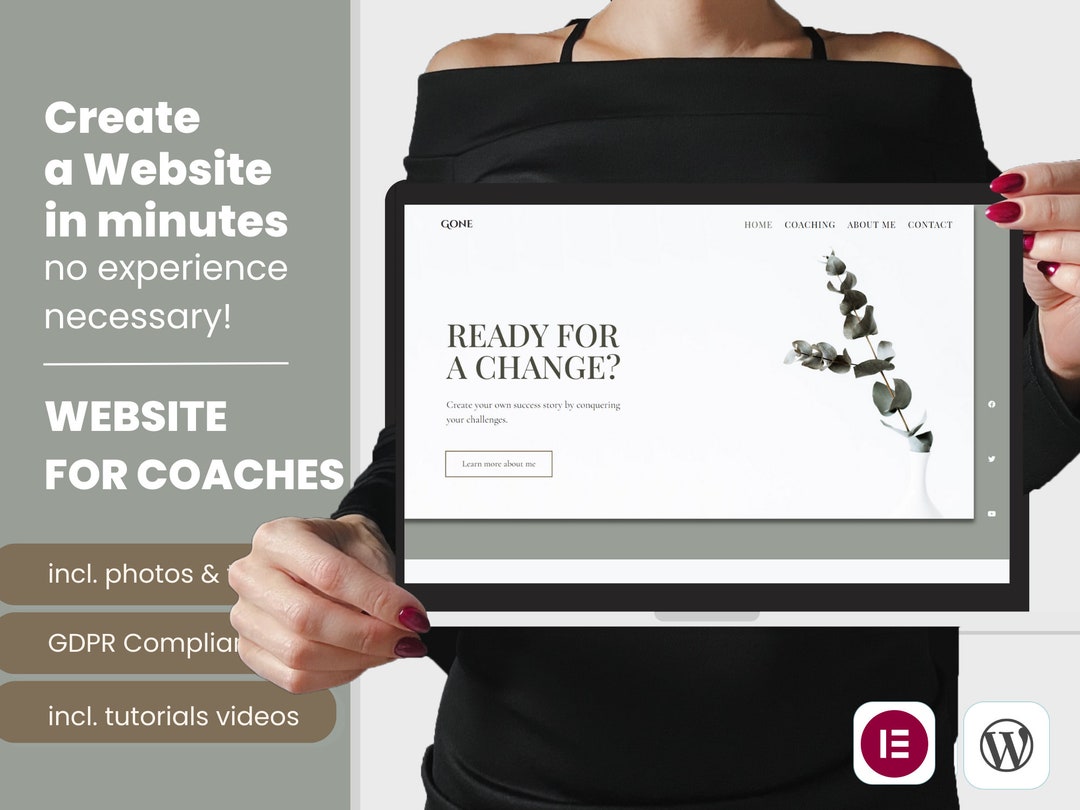 Coaching Website Template Theme Wordpress Template Feminine - Etsy