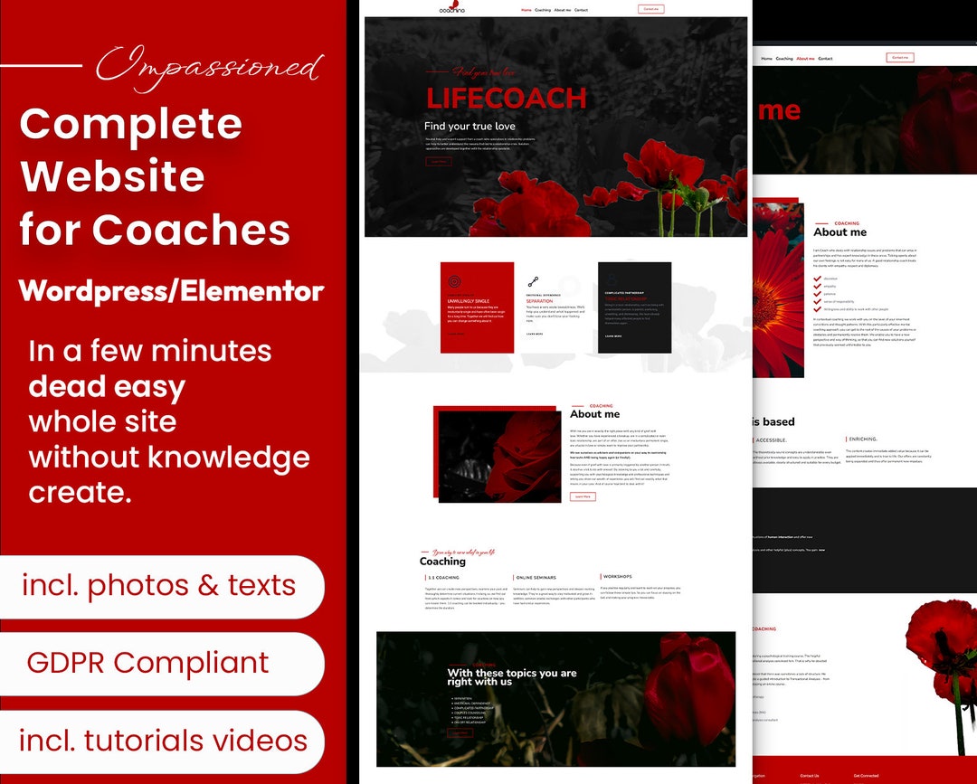 Coaching Website Template Theme Wordpress Template Feminine Wordpress ...