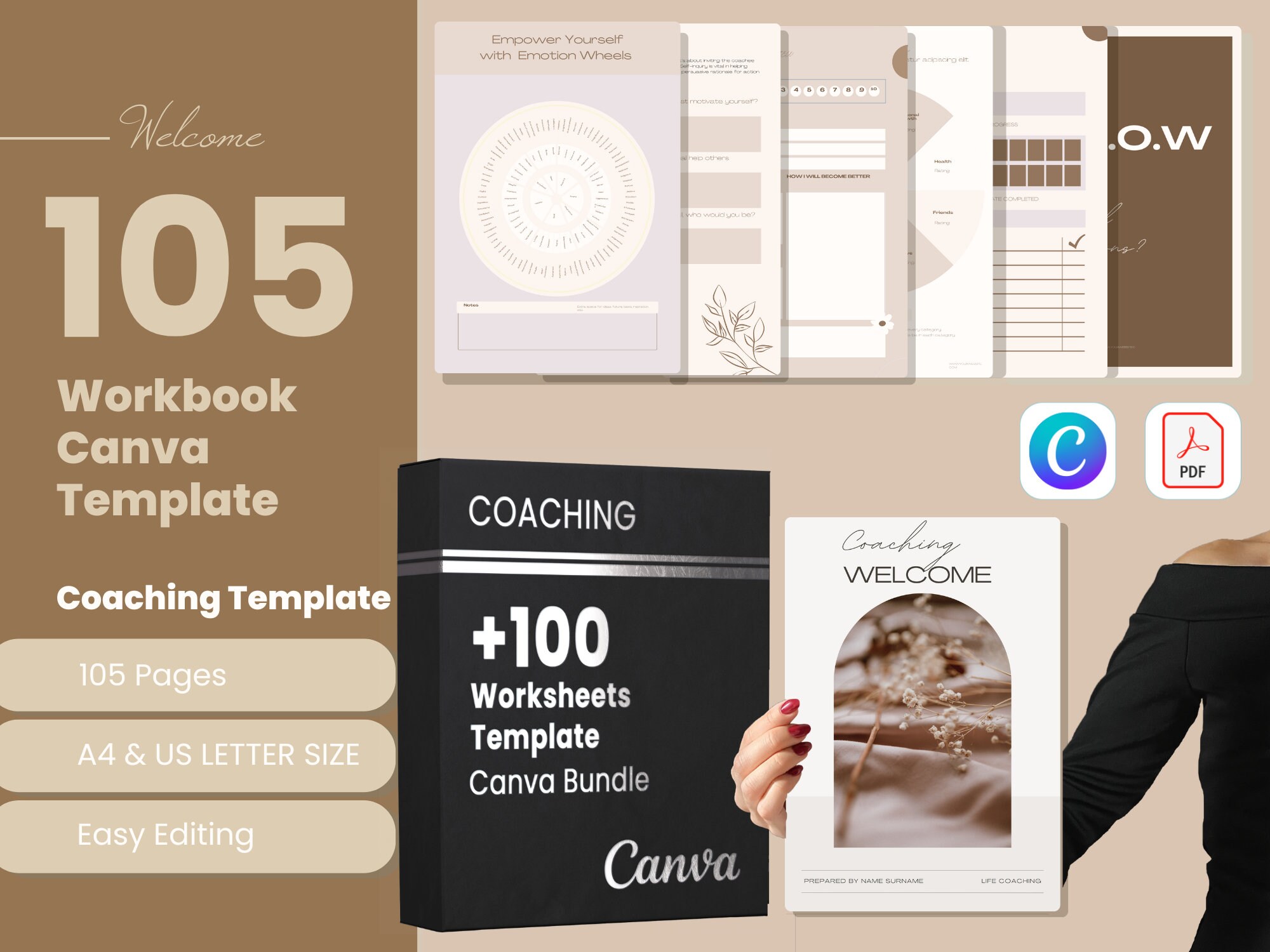 105 Coaching Workbook Template Coaching Worksheet Template - Etsy