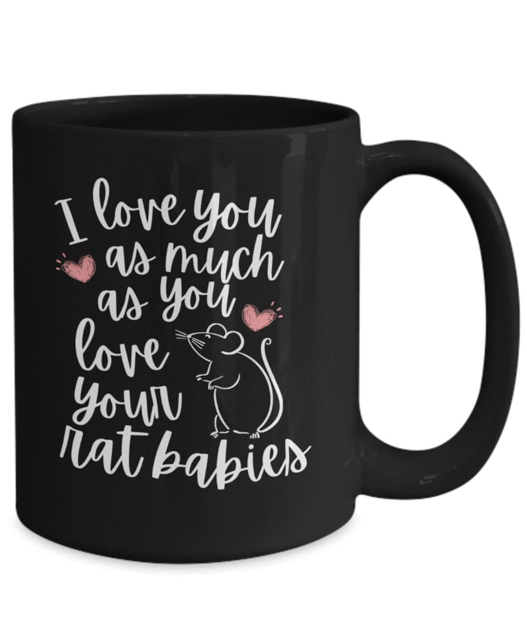 Rat Mom/rat Dad Valentine & Anniversary Mug Gift for Rat Lovers Black ...