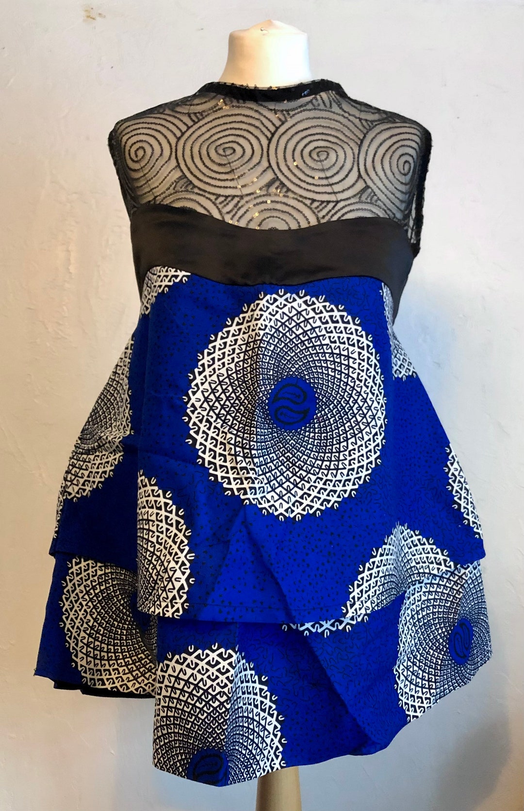 African Ankara Tunic With Beautiful Mesh All Sizes - Etsy