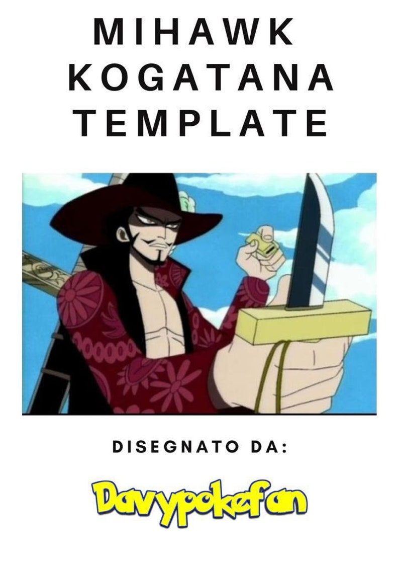 Mihawk Kogatana Template - Etsy