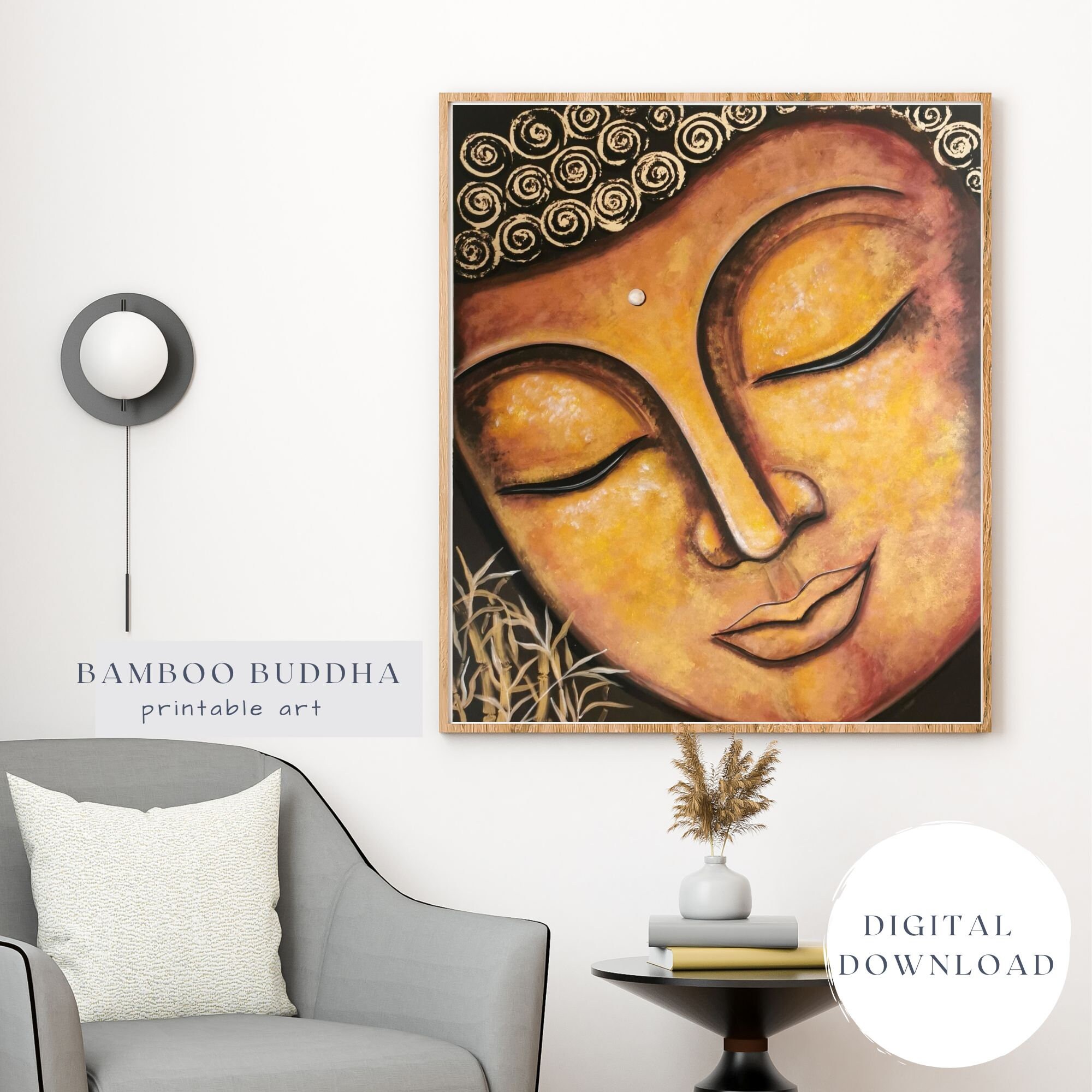 Buddha Wall Art, Printable Buddha, Wall Art Print, Buddha Painting ...