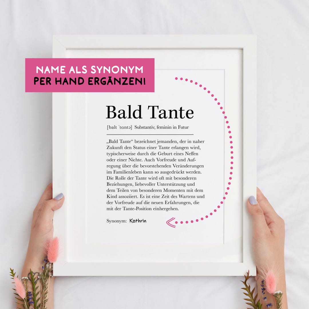 Soon-to-be Auntie Poster (personalizable) | Definition | Pregnancy ...