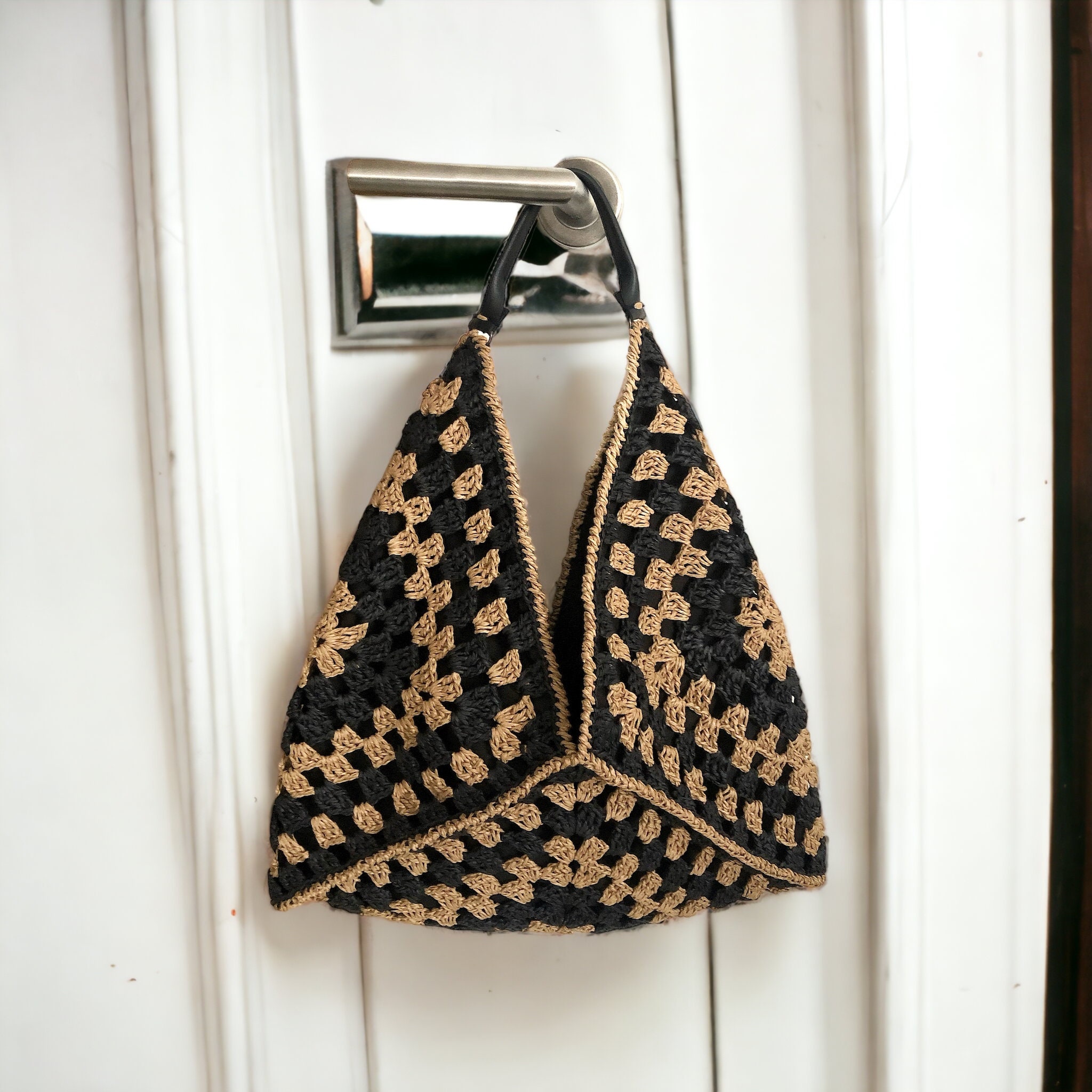 Crochet Granny Square Bag Pattern, Triangle Handbag Pattern - Etsy