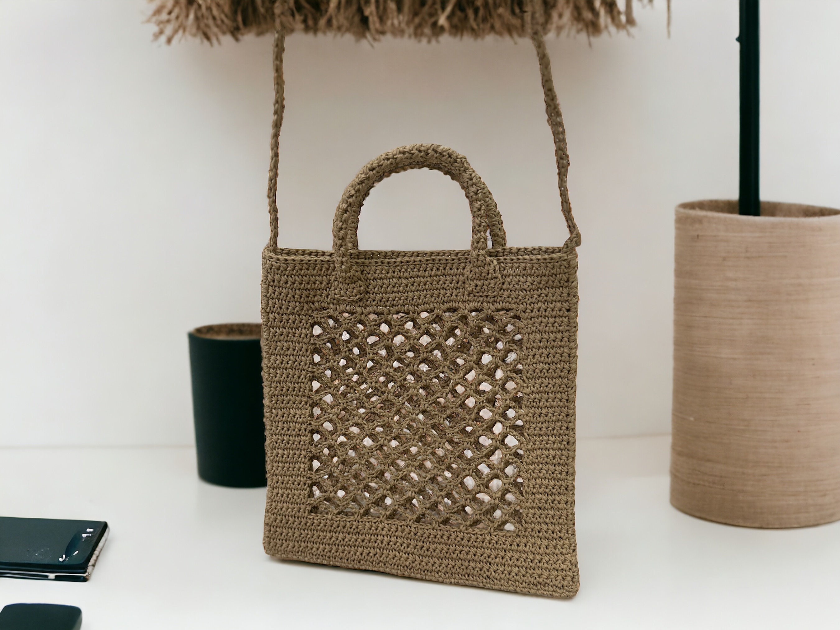 Crochet Mesh Tote Bag Pattern - Etsy