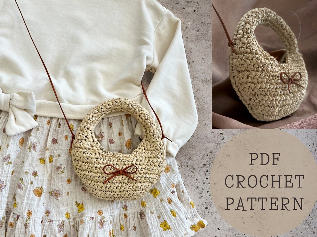 Crochet Straw Kids Bag Pattern - Etsy