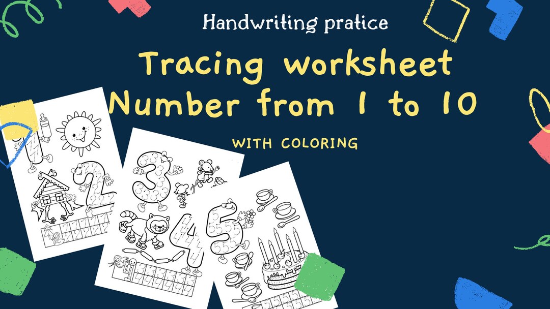 Tracing Practice Handwriting Numbers 1-10 Printable Tracing Worksheet ...