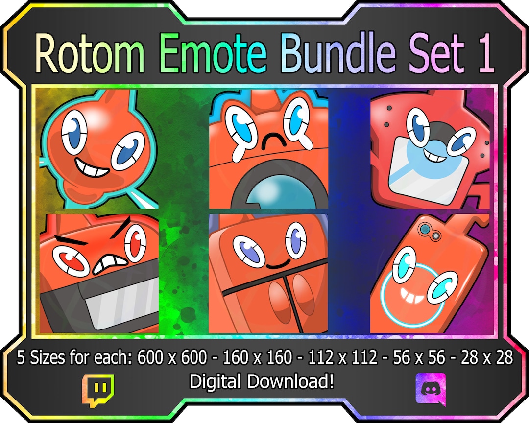 Rotom Emote Pack 1! Twitch | Discord - Etsy