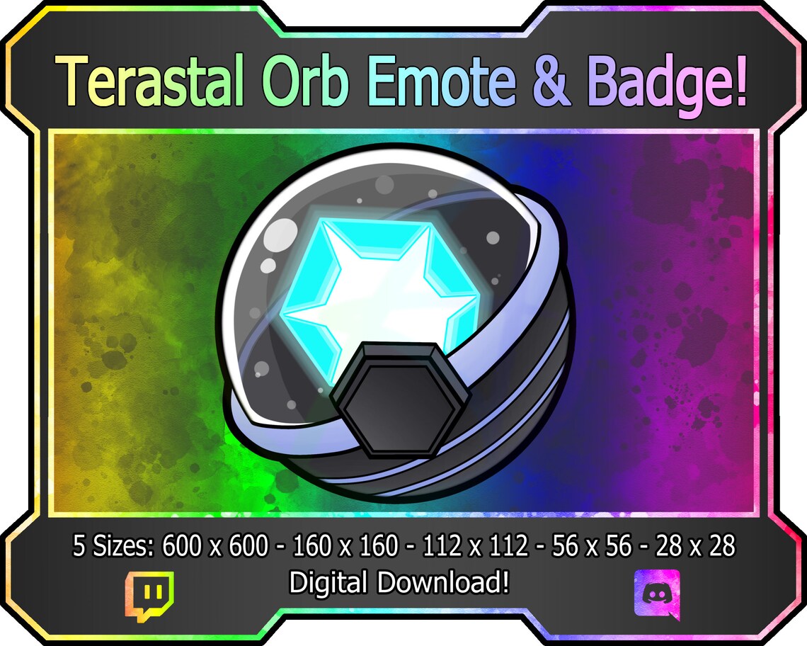 Pokemon Scarlet | Violet - Terastal Orb Emote & Sub / Bit Badge! for ...