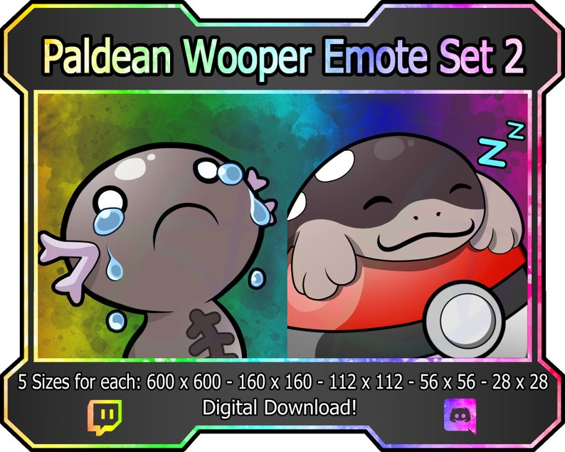 Paldean Wooper & Clodsire Emote Pack 2! Twitch | Discord - Etsy