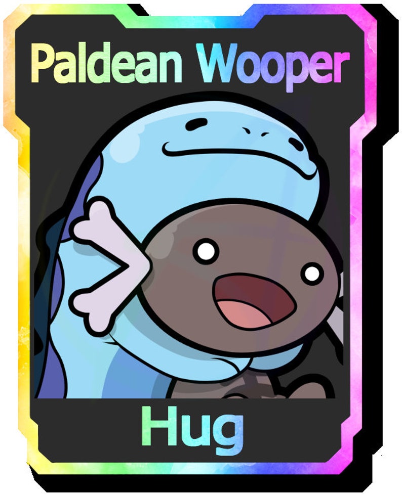 Paldean Wooper | Quagsire Hug Emote! Twitch | Discord - Etsy
