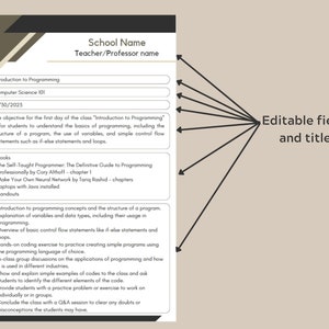 Lesson Plan Canva Template - Etsy