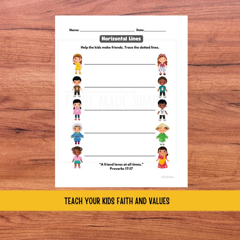 Line Tracing - Straight Lines, Pre-writing Worksheets, Handwriting ...