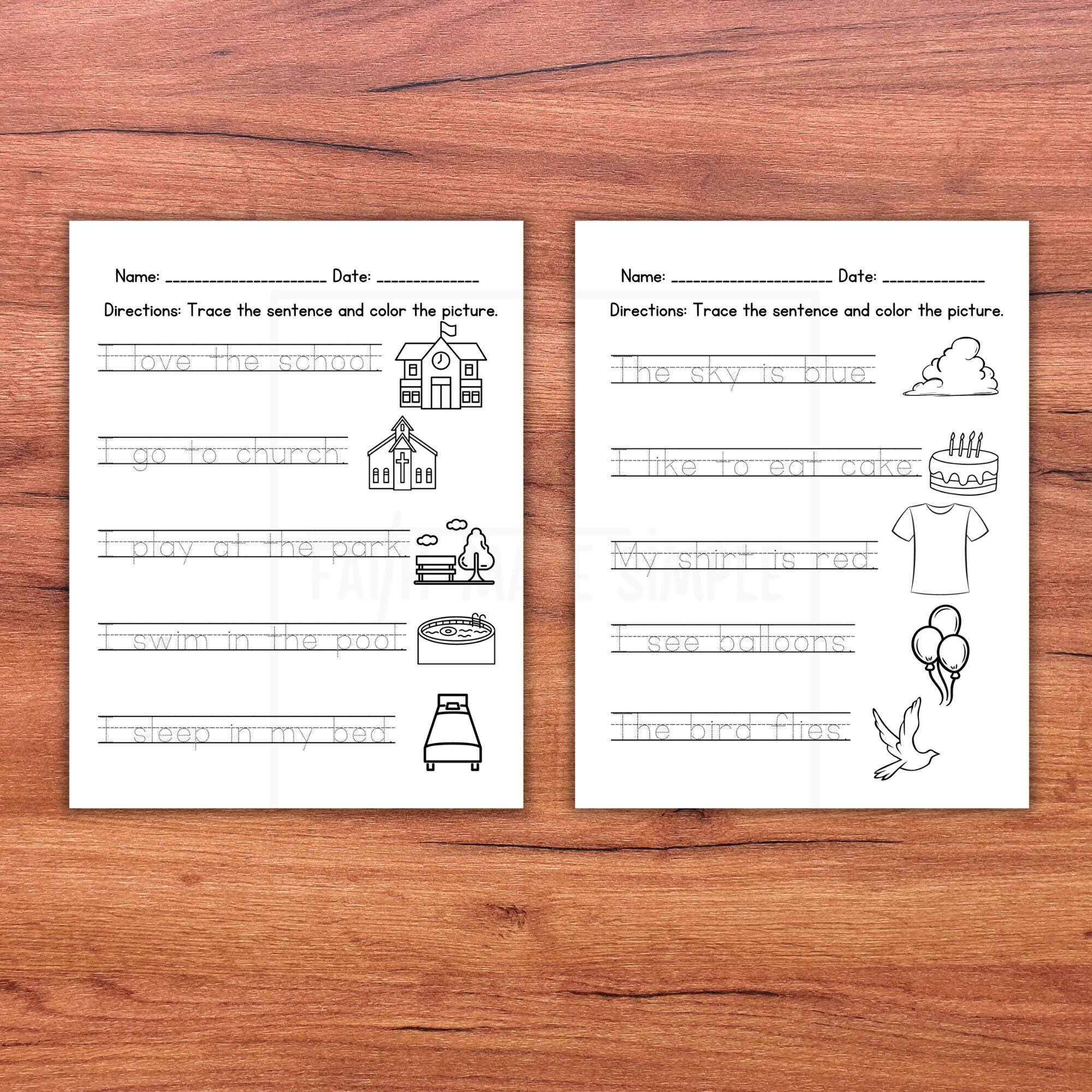 Tracing Sentences Worksheets, Handwriting Practice for Kids, Learn ...