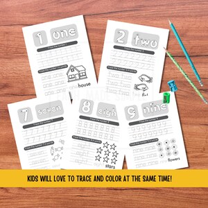 Trace and Color Bundle, Traceable Letters and Numbers, Alphabet Writing ...