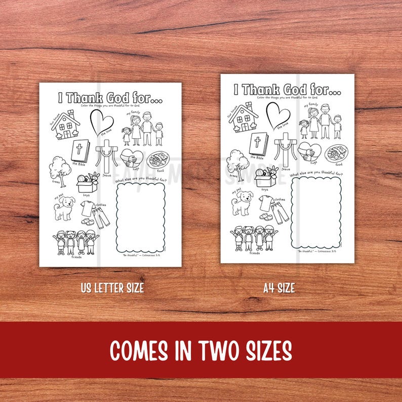 I Thank God for Worksheet | Thanksgiving Printable Activity for Kids ...