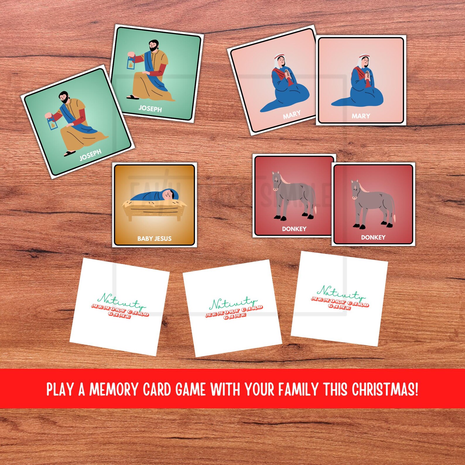 Nativity Memory Card Game: Christmas Family Activity (PDF) - Etsy