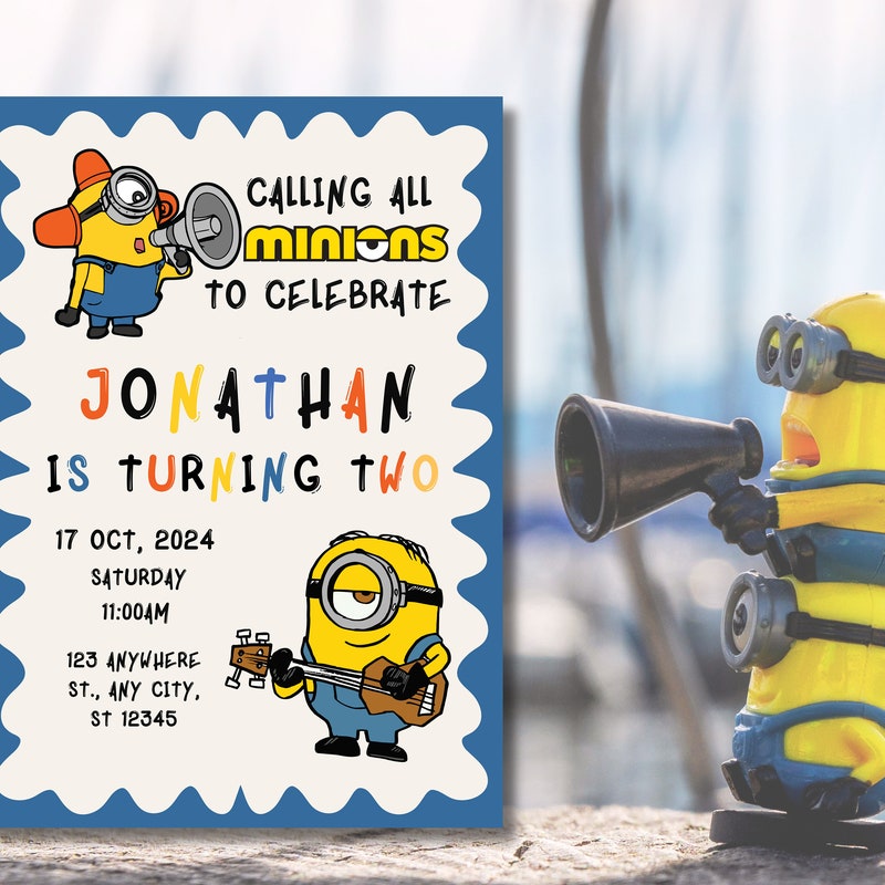 Minions Invitation - Etsy