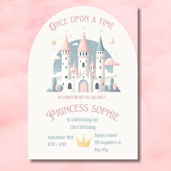 Castle Invitation - Etsy