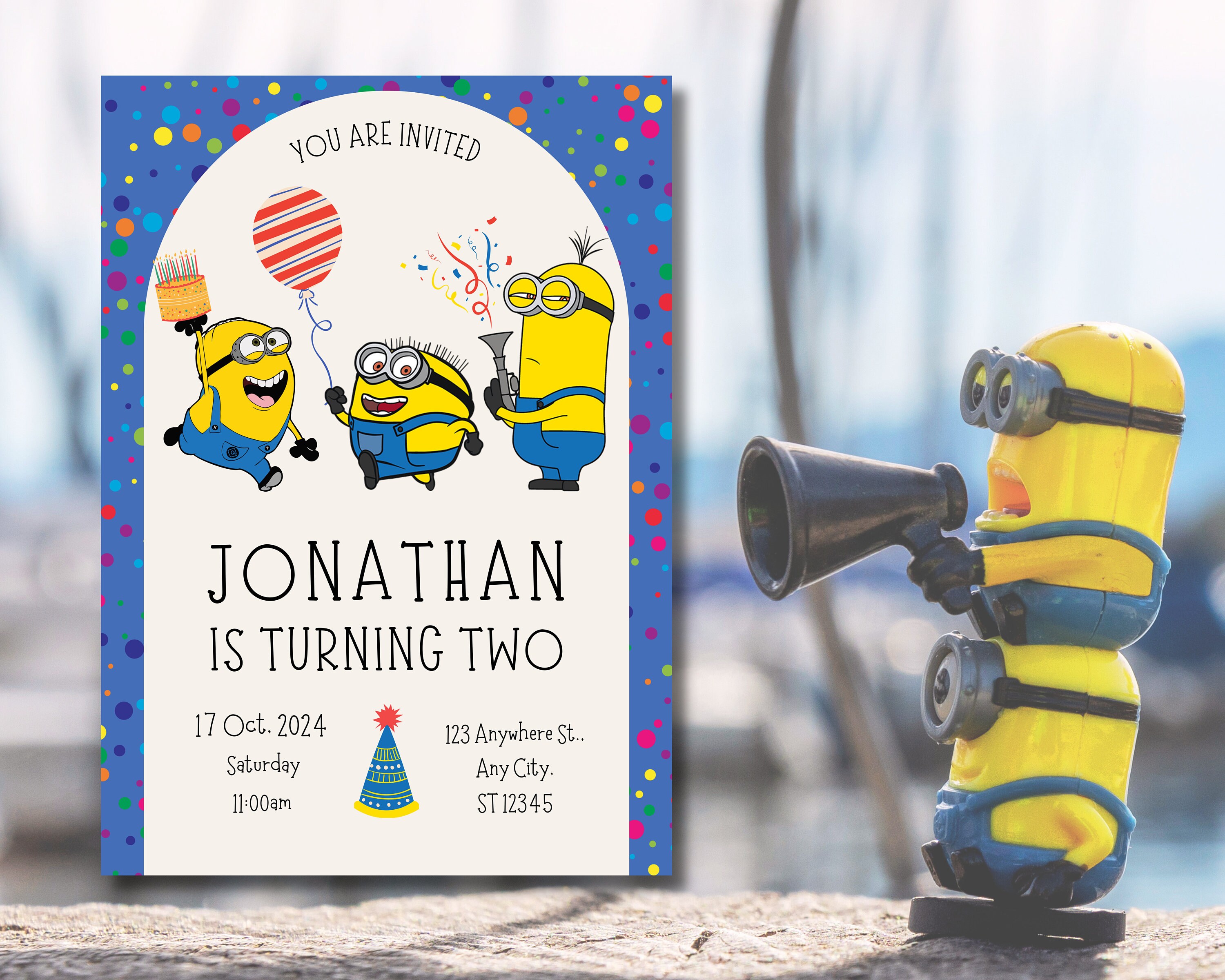 Minions Themed Birthday Invitation Personalized Party Invites for Kids ...