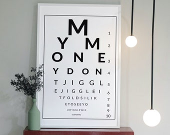 Eye Chart Wall Art for Home Office - Etsy