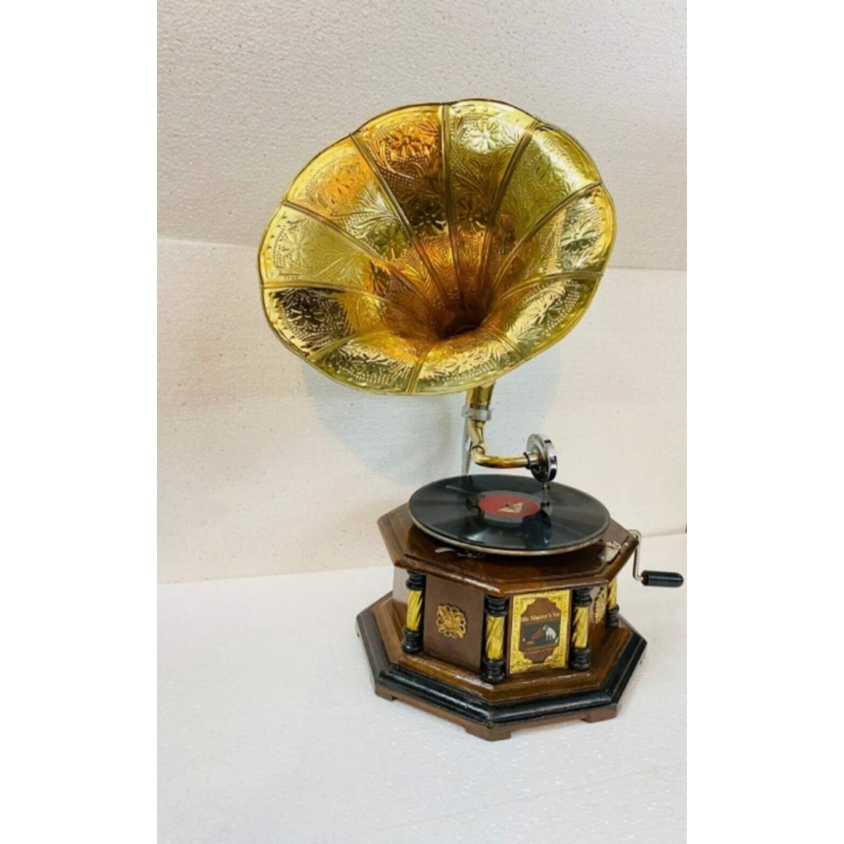 Gramophone Wooden - New in Working - Handmade - Etsy