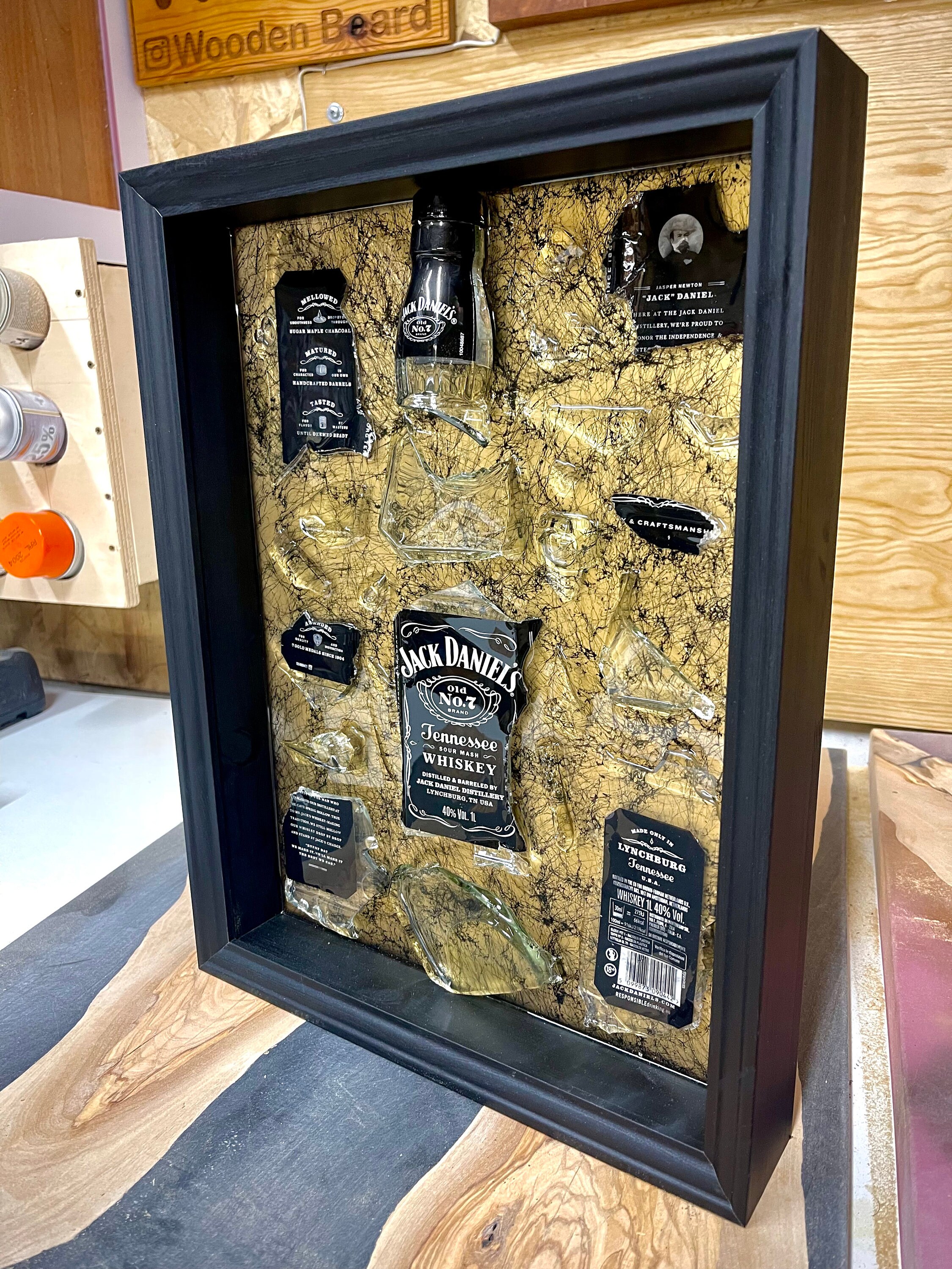 Broken Bottle Art Jack Daniel's - Etsy