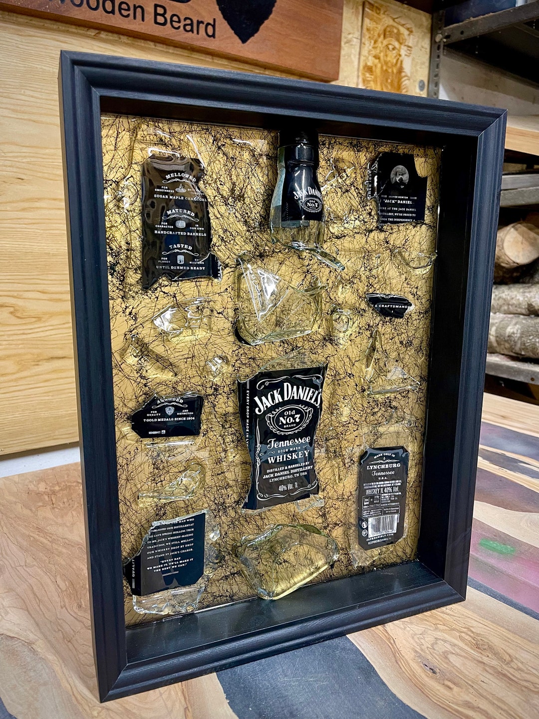 Broken Bottle Art Jack Daniel's - Etsy