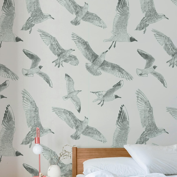 Seagull Wallpaper - Etsy UK