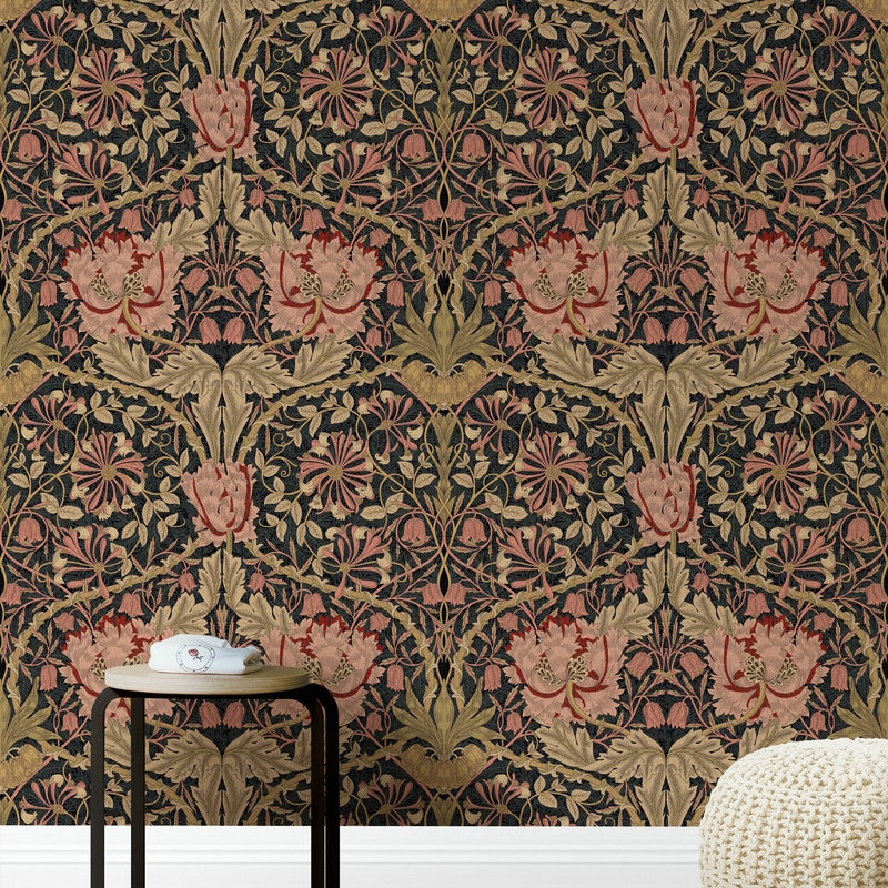 Wallpaper Pink Aqua - Etsy