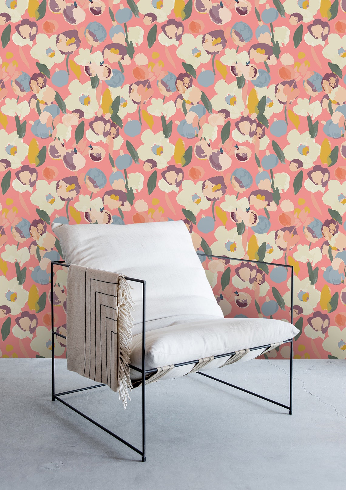 Colorful Pattern Wallpaper Abstract Wall Mural Vibrant Peel and Stick ...