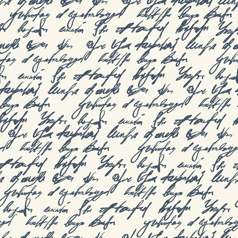 Hand Write Pattern Wallpaper Calligraphy Peel and Stick - Etsy