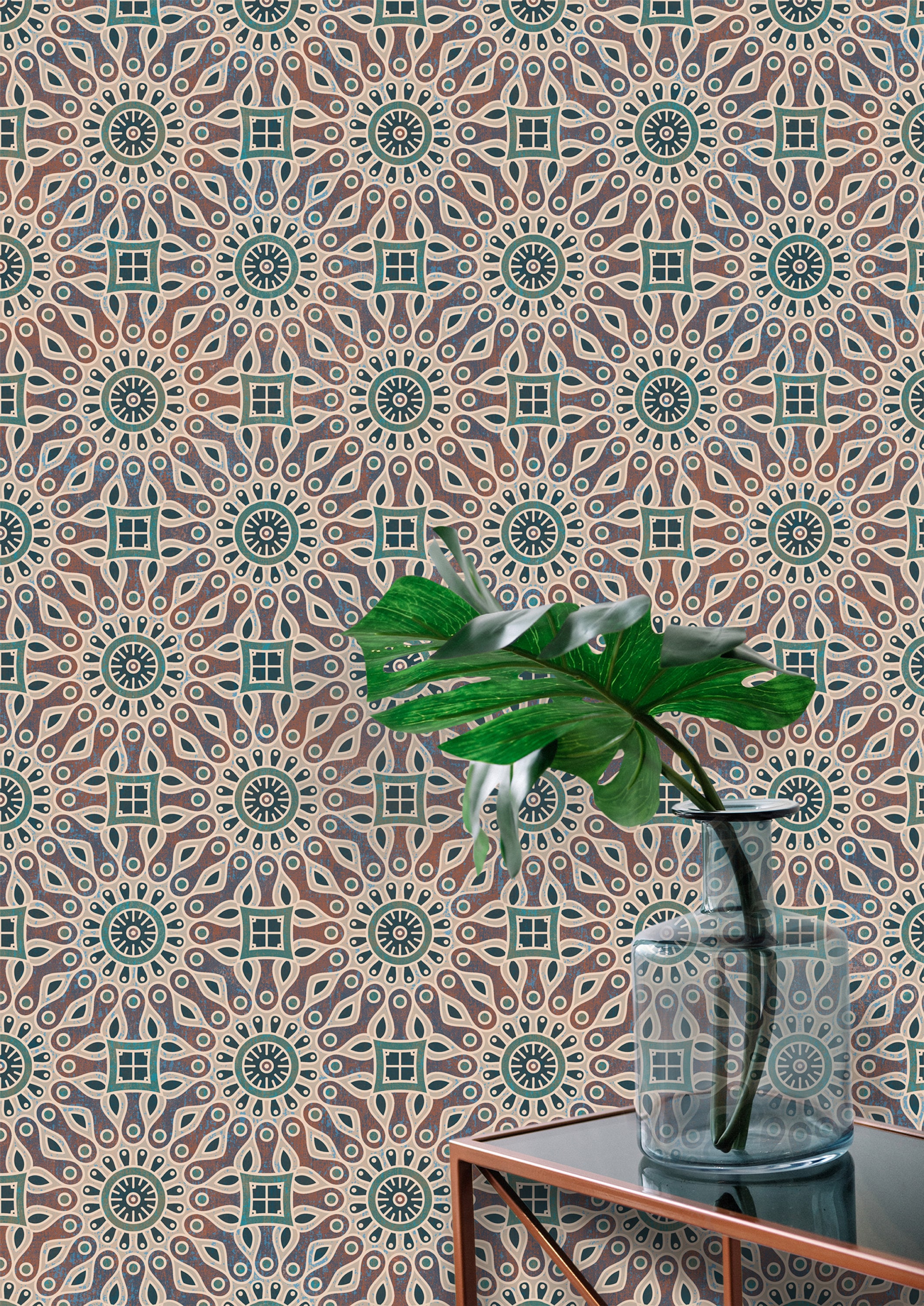 Geometric Tile Wallpaper Moroccan Style Wall Mural Peel and Stick - Etsy