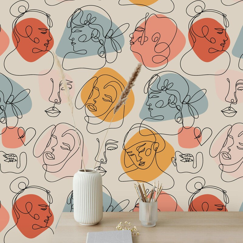 Removable Wallpaper Faces - Etsy
