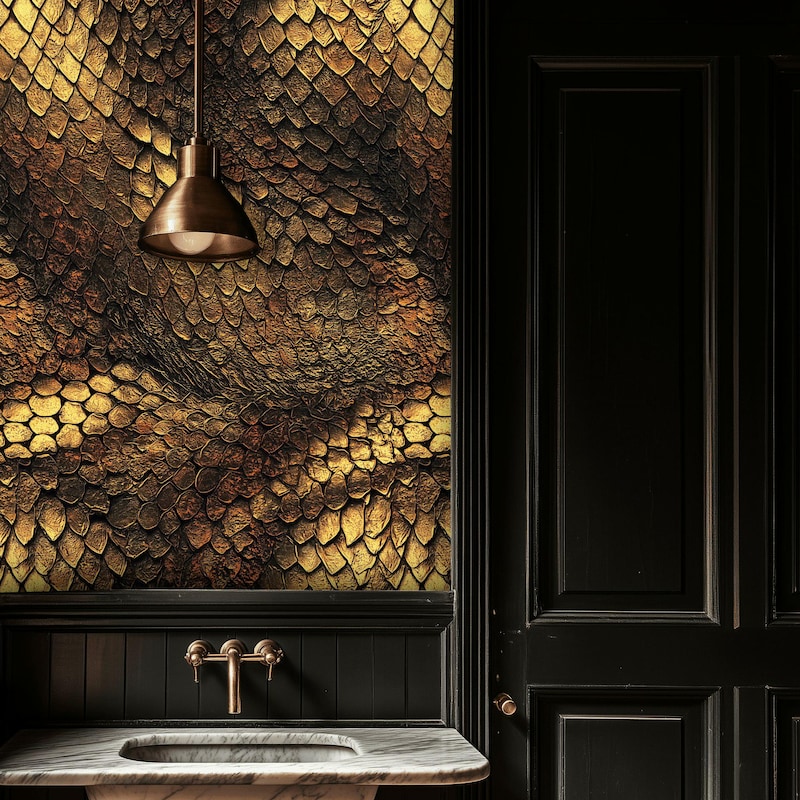 Wallpaper Shiny Mural - Etsy UK