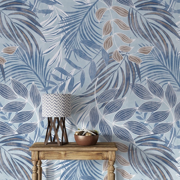 Blue Willow Wallpaper - Etsy