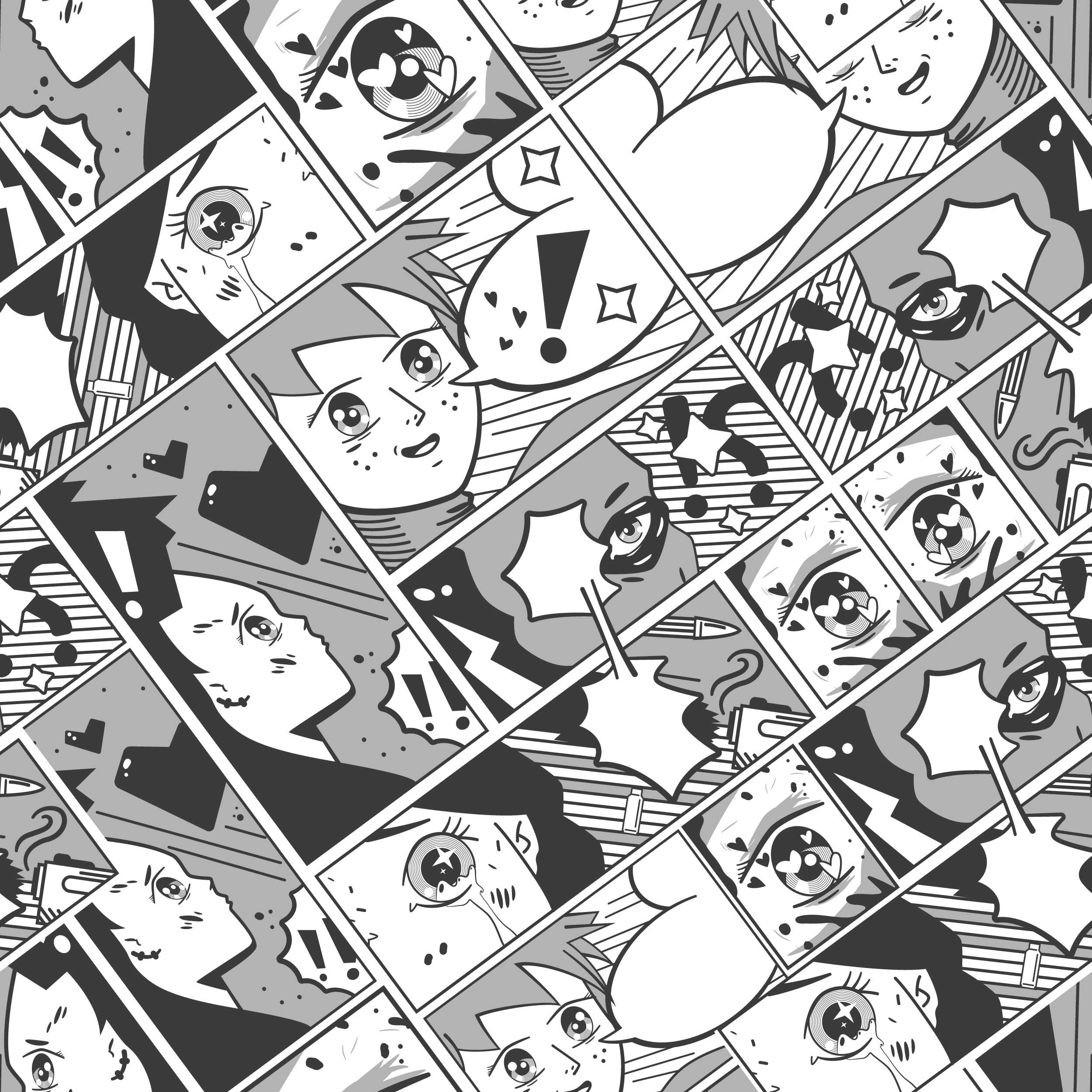 Anime Cartoon Wallpaper Peel and Stick Pattern Wall Mural - Etsy