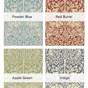 William Morris Brer Rabbit Wallpaper - Powder Blue, Red Burrel, Apple ...