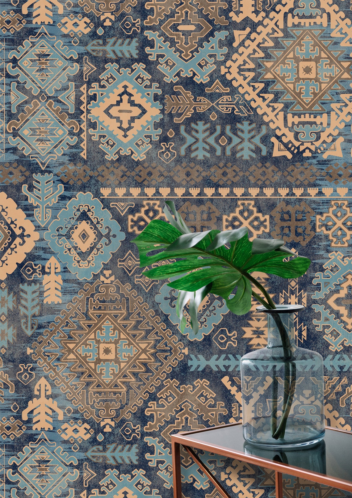 Moroccan Style Wallpaper Ethnic Designed Peel and Stick Wall - Etsy