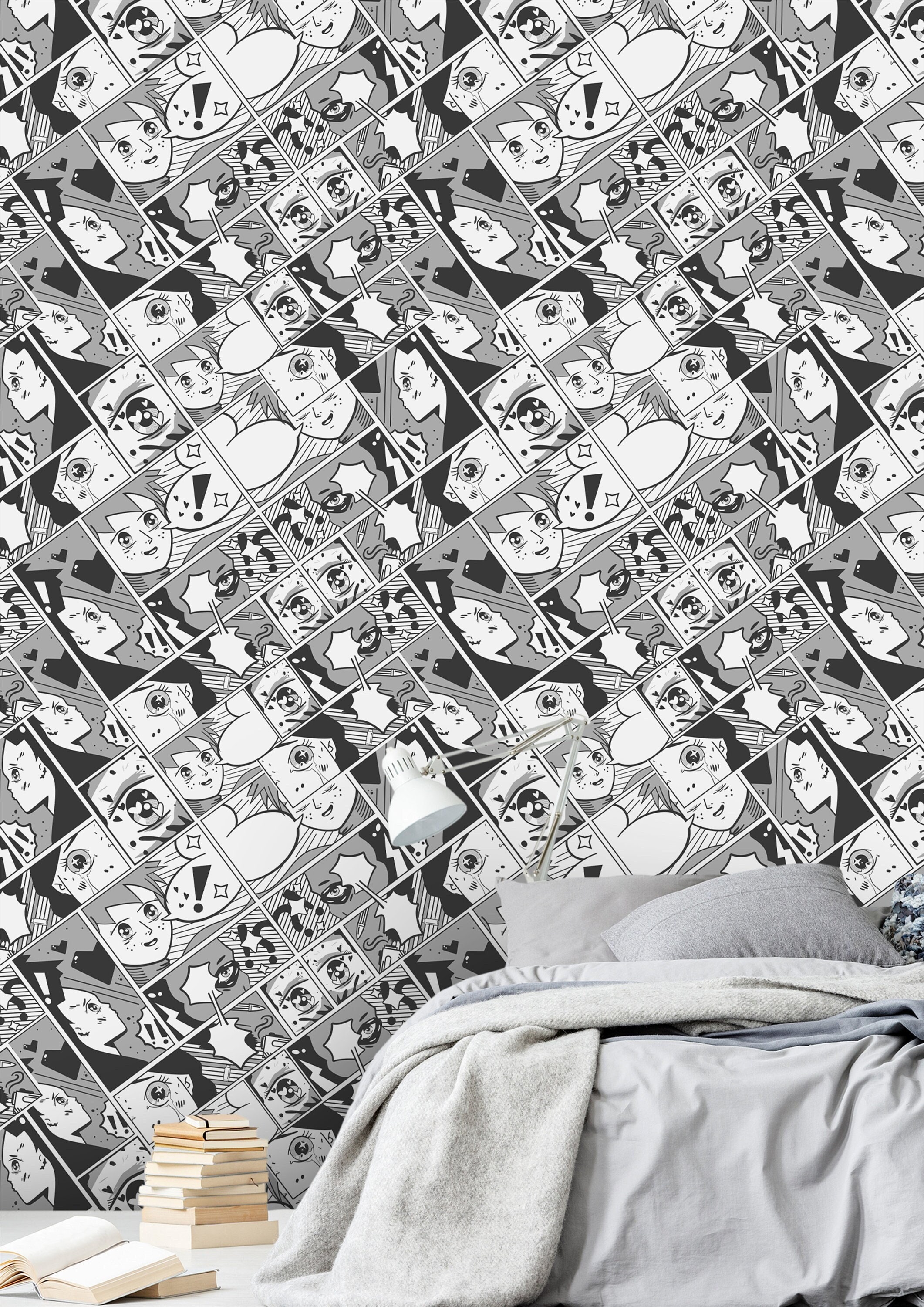 Anime Cartoon Wallpaper Peel and Stick Pattern Wall Mural - Etsy