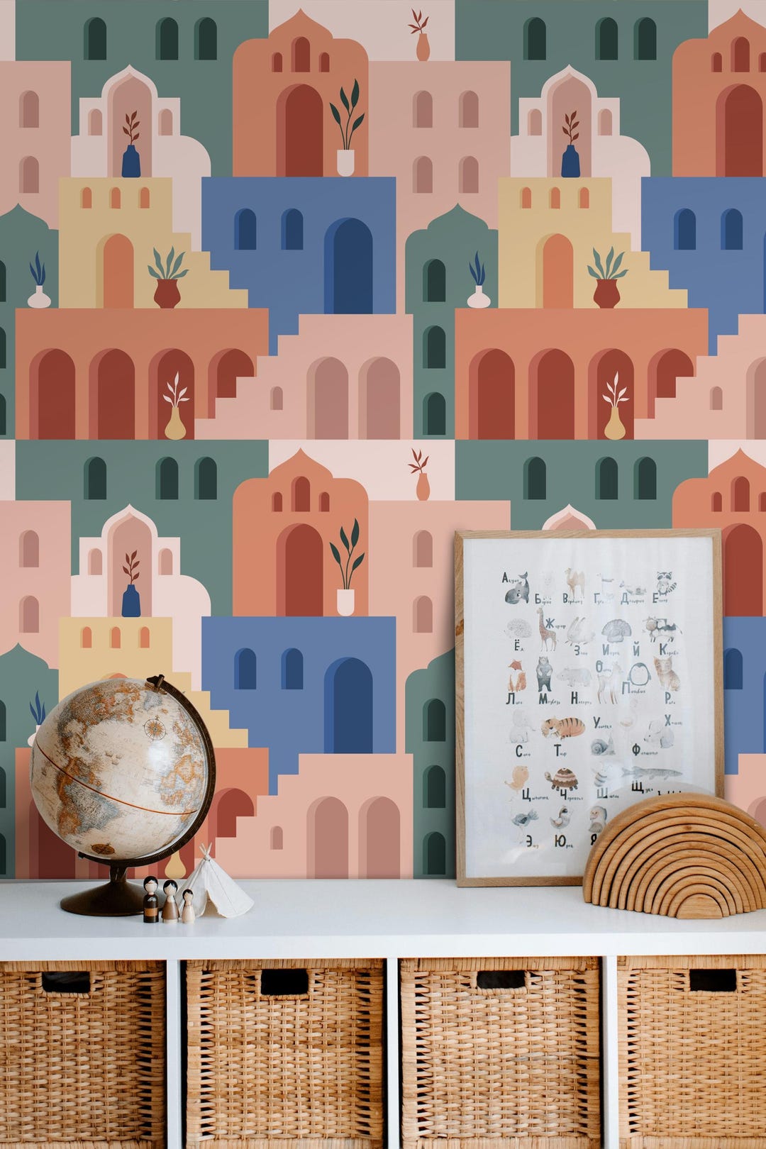 Abstract Architecture Wallpaper Building Peel and Stick Wall Mural ...