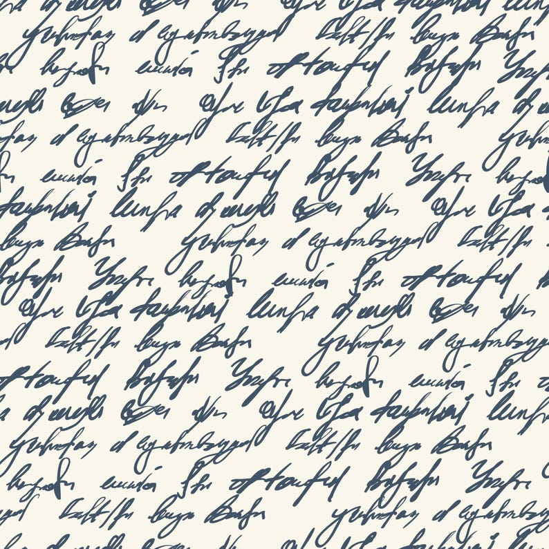 Vintage Handwritten Script Wallpaper | Elegant Calligraphy Wall Decor ...