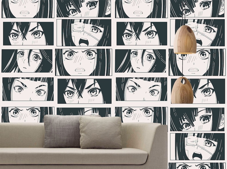 Manga Anime Peel and Stick Wallpaper Pattern Removable - Etsy