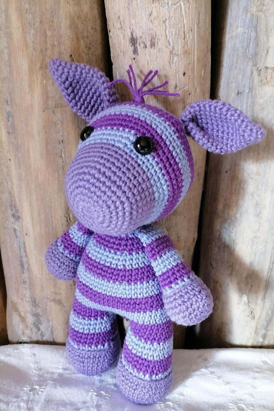 Soft Toy Zebra Amigurumi Crochet Purple - Etsy