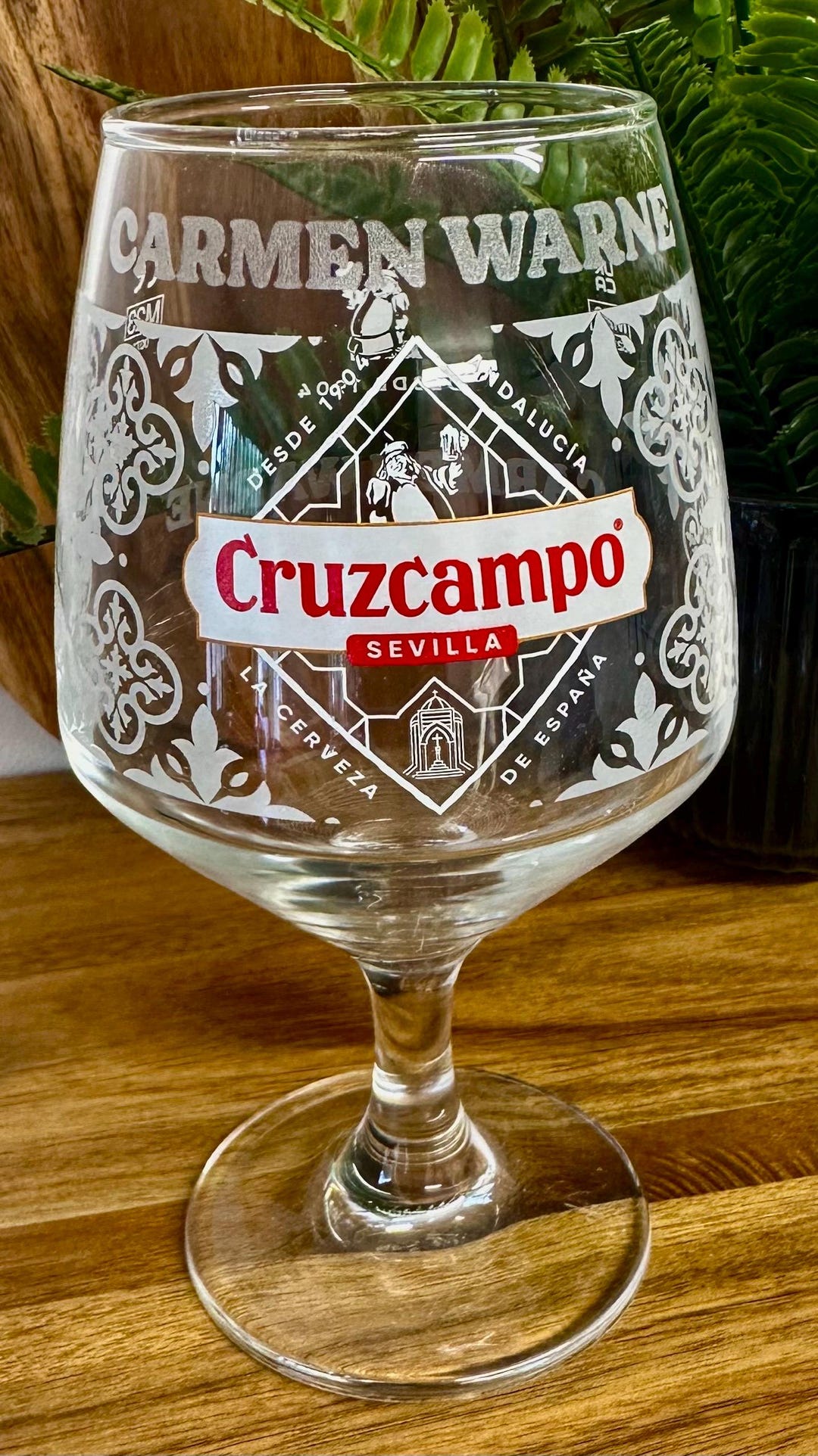 Personalized Cruzcampo Pint Glass: Engraved Beer Beer Gift Christmas ...