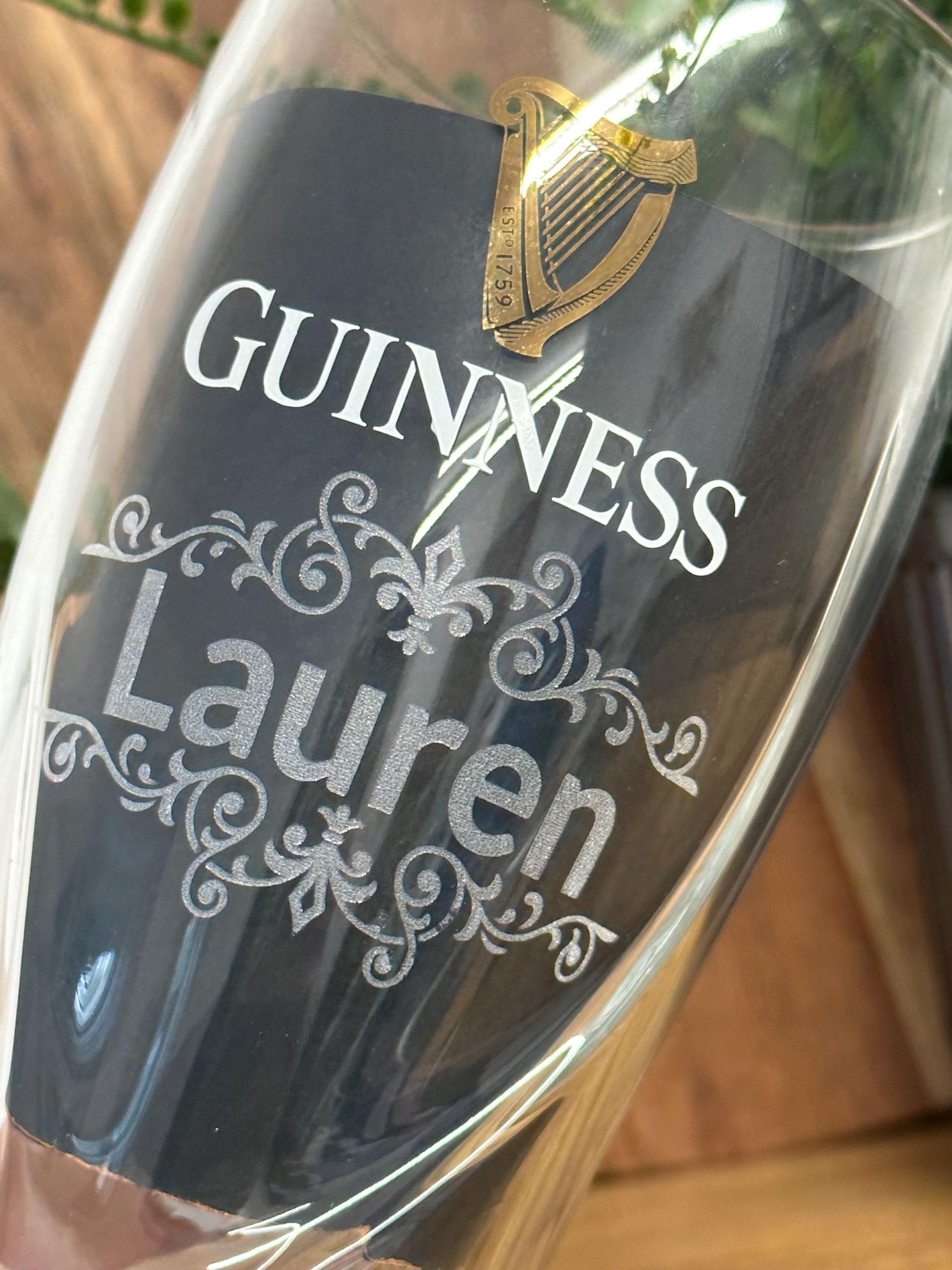 Personalized Engraved Guinness Pint Glass Engraved Beer Gift Christmas ...